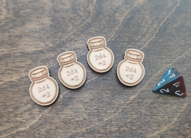 Dnd Healing Potion Token Set Double Sided - Etsy