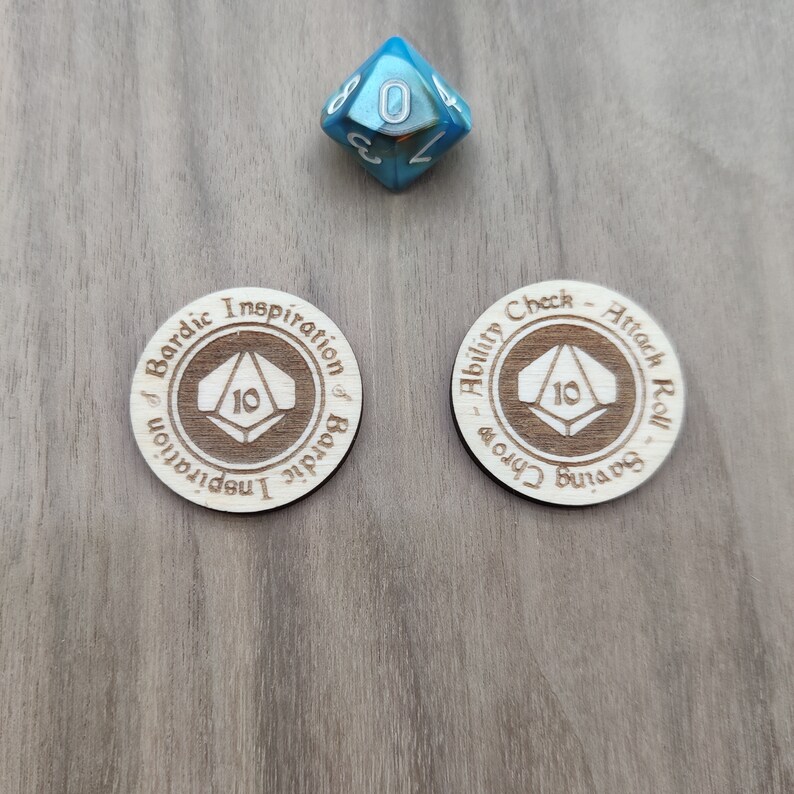 Dnd 5e Bardic Inspiration Tokens | Double Sided 32 Mm - Etsy