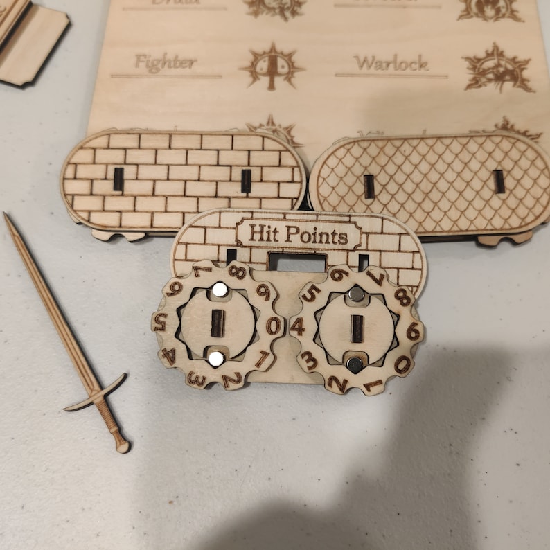 Life Tracker / Hit Point Tracker for Dnd, Pathfinder, MTG | Magnetic ...