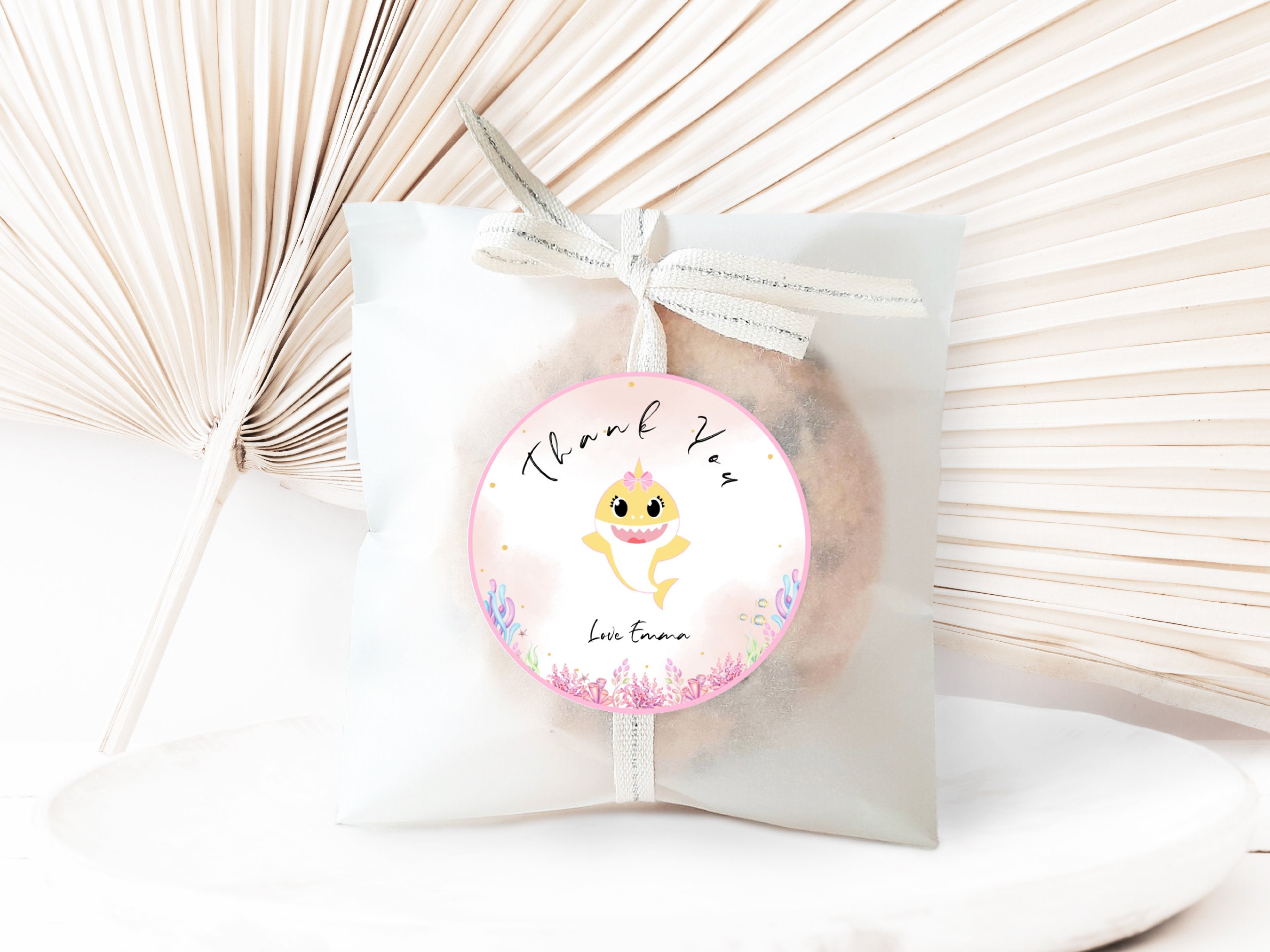Shark Thank You Tag, Shark Birthday Favor Tag, Birthday Party Thank You ...