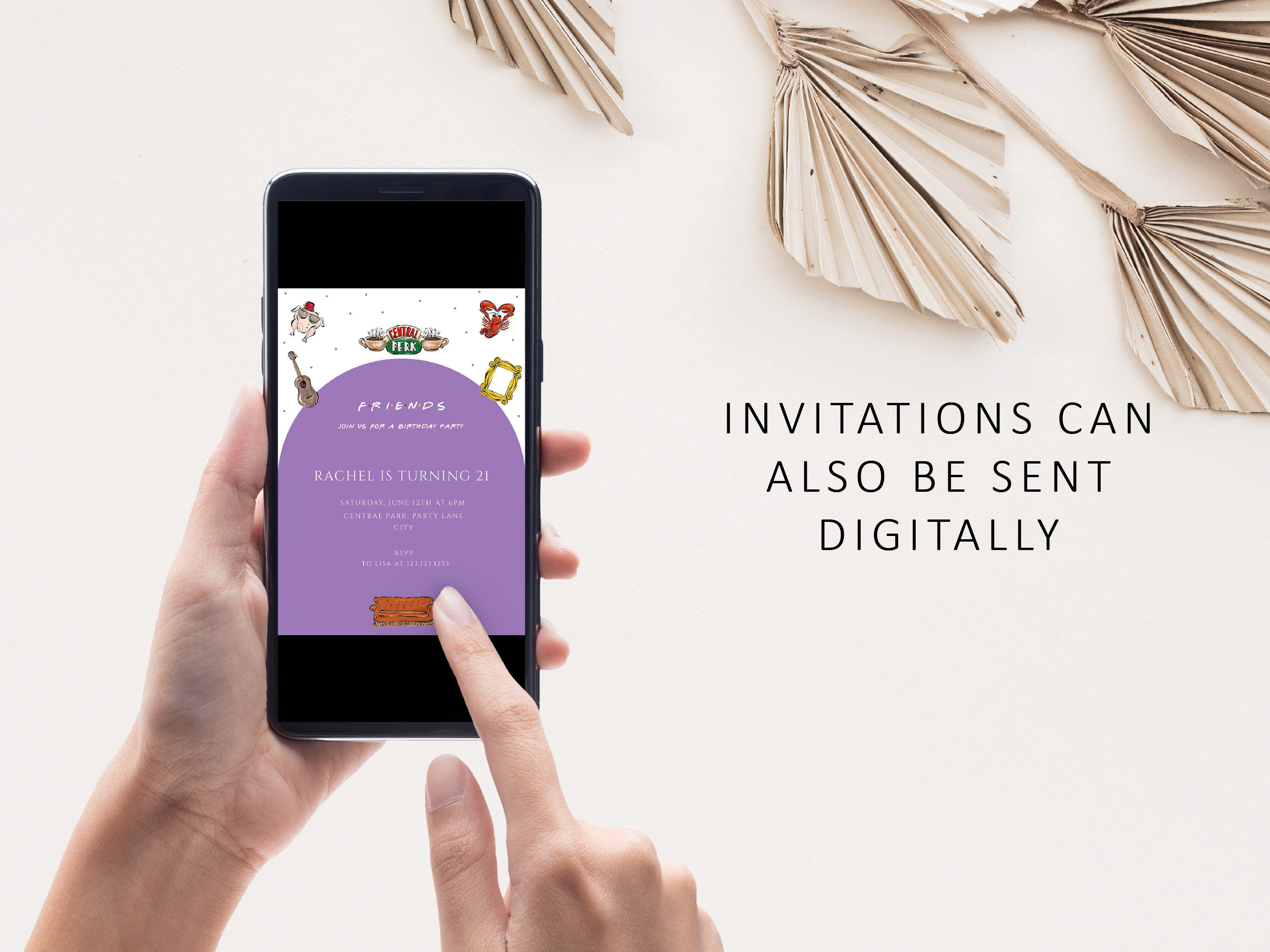 Friends Birthday Invitation, Friends Party Invitation, Birthday Party ...