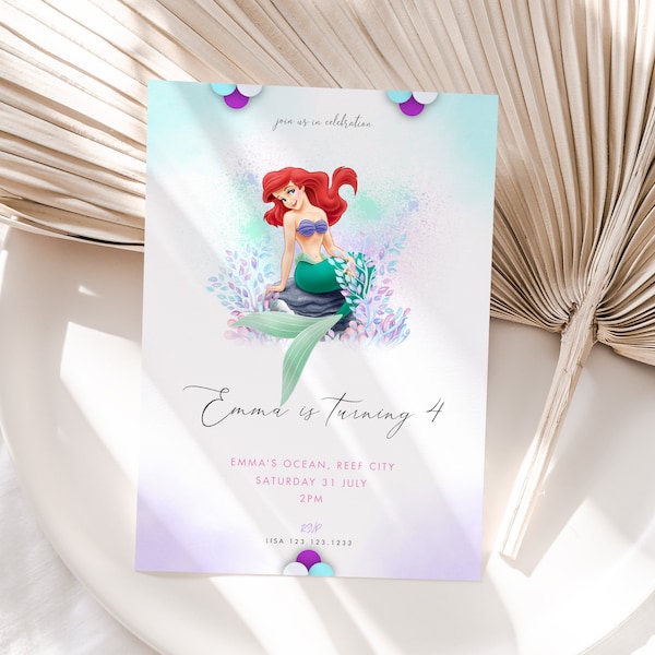 Little Mermaid Invitation - Etsy