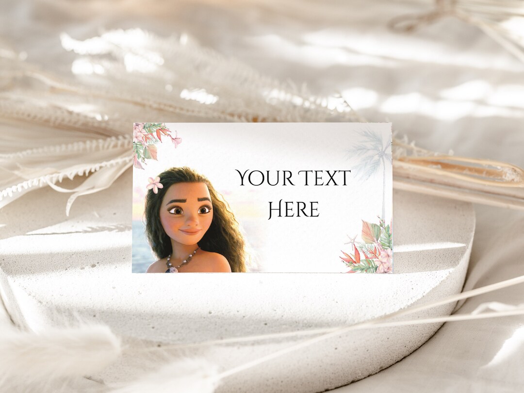 Moana Food Tent Card, Girl Moana Birthday Party Food Tent, Editable ...
