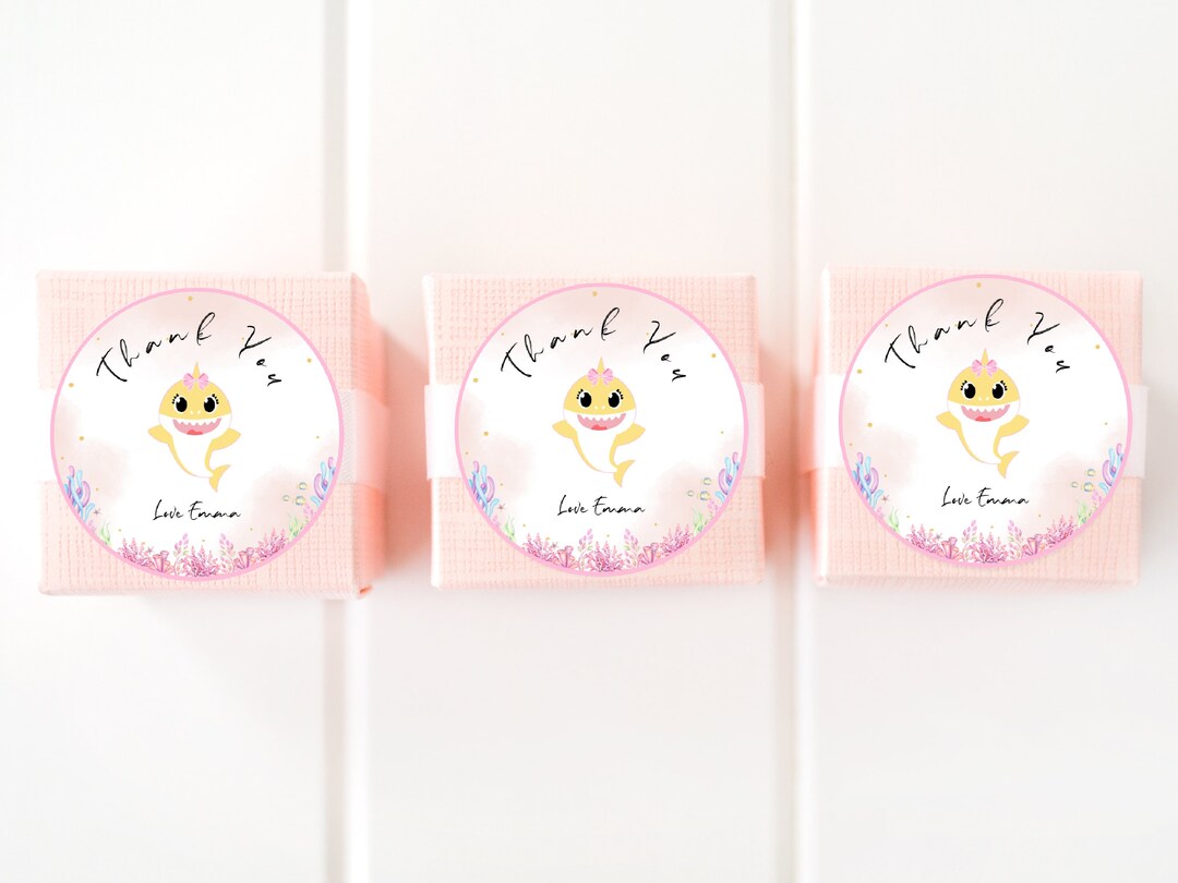 Shark Thank You Tag, Shark Birthday Favor Tag, Birthday Party Thank You ...