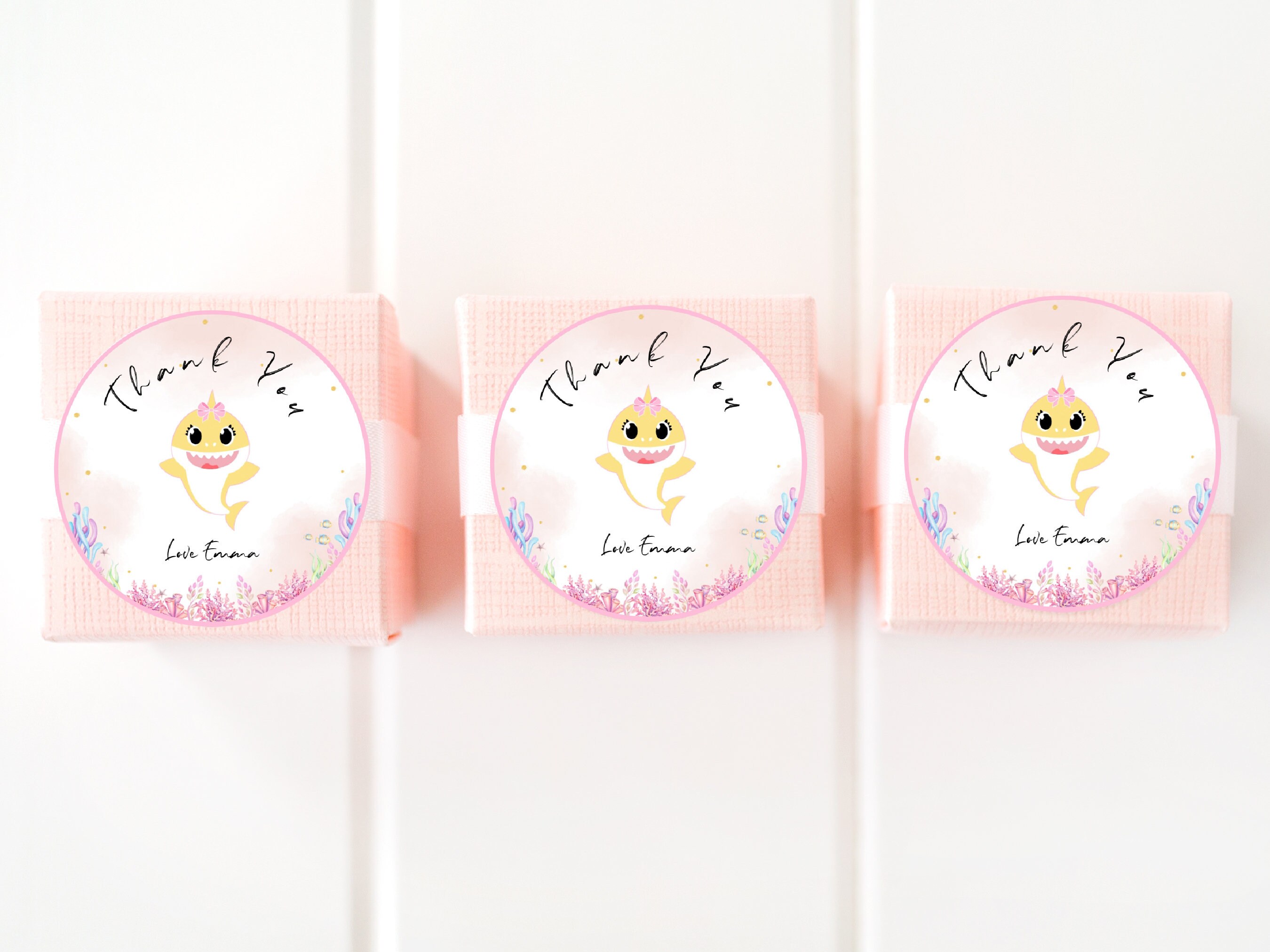 Shark Thank You Tag, Shark Birthday Favor Tag, Birthday Party Thank You ...