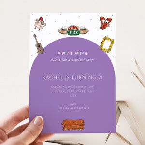 Friends Birthday Invitation, Friends Party Invitation, Birthday Party ...