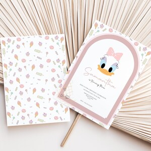 Daisy Duck Invitation, Girl Daisy Birthday Party Invite, Editable ...