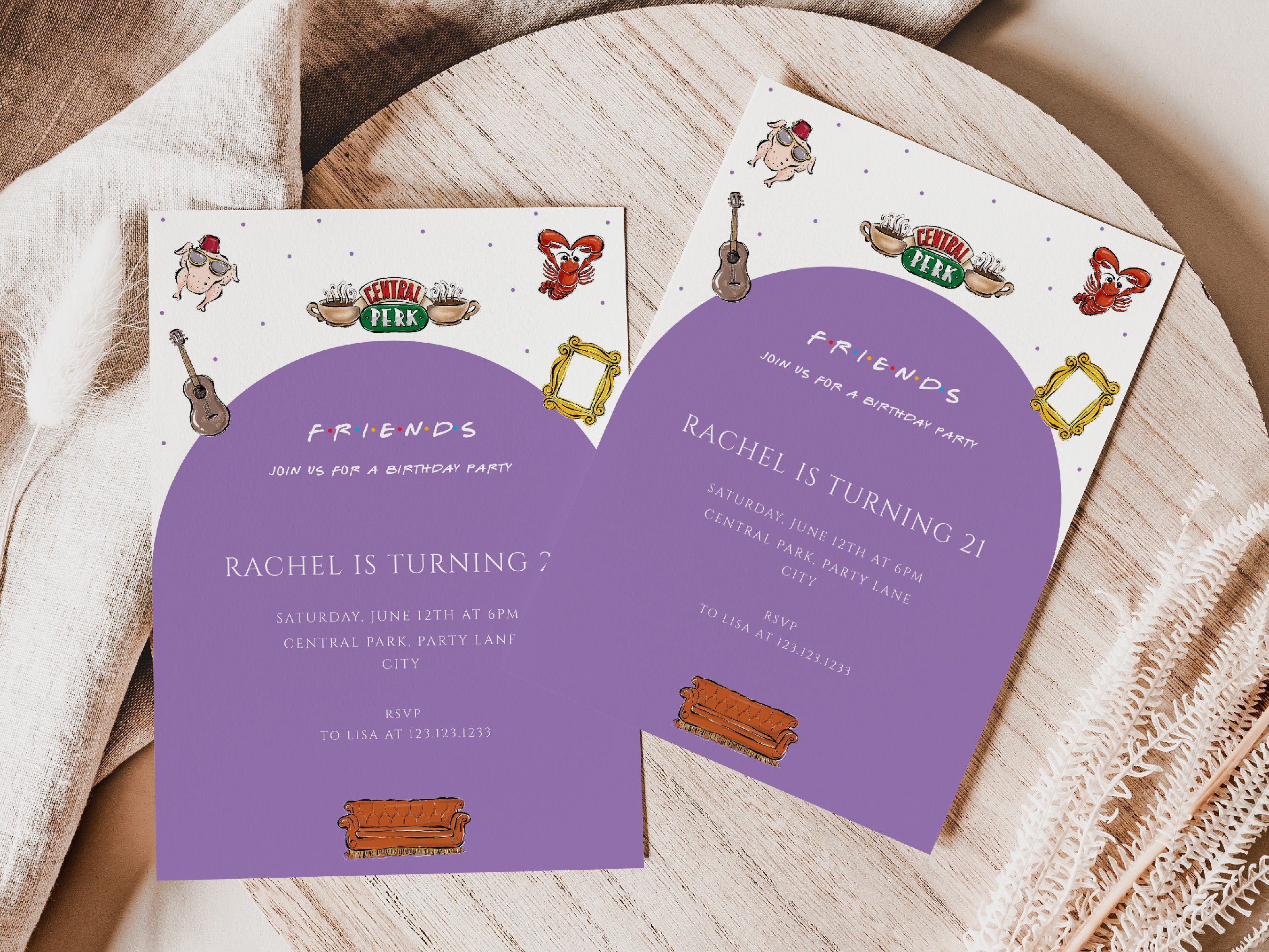 Friends Birthday Invitation, Friends Party Invitation, Birthday Party ...