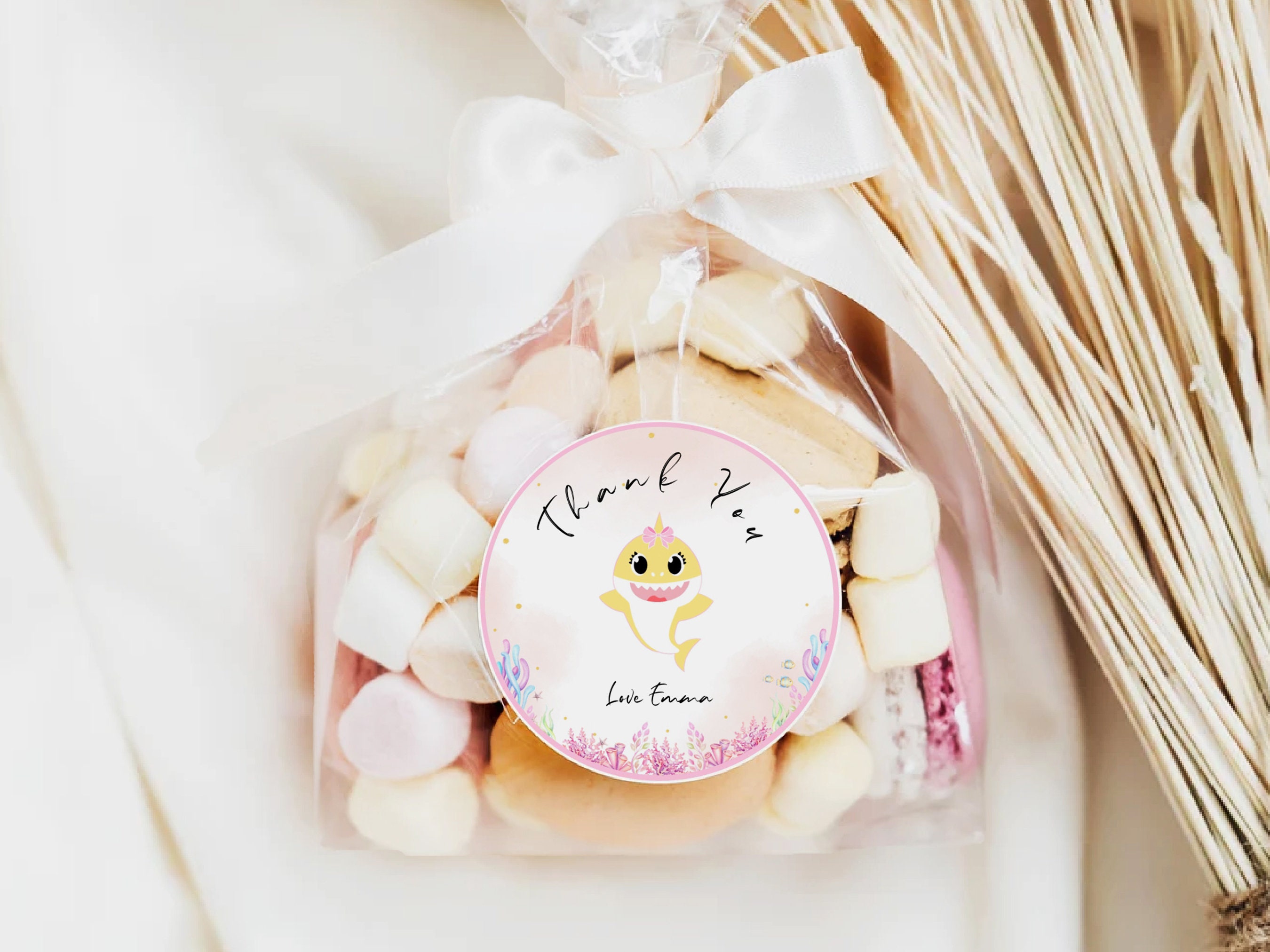 Shark Thank You Tag, Shark Birthday Favor Tag, Birthday Party Thank You ...