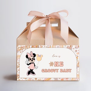 Minnie Mouse Birthday Gable Box, Groovy Minnie Mouse 1st Birthday Party ...