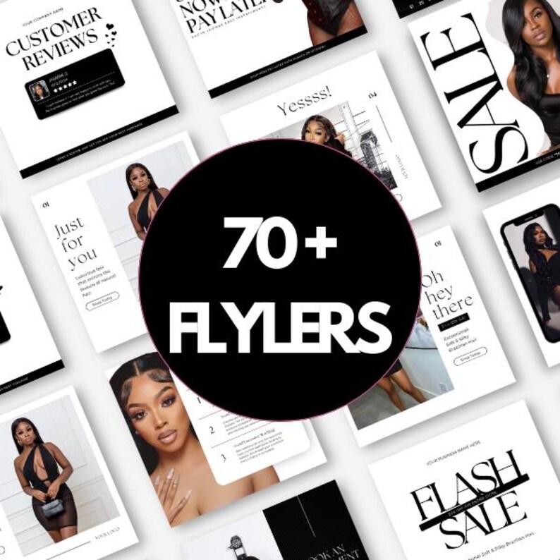 70 Hair Instagram Post Templates: Hair Marketing Flyers (canva, Instant ...