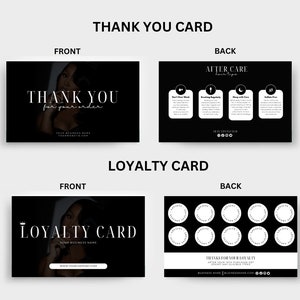 Hair Business Bundle: Hang Tag, Thank You Card, Canva Template - Etsy