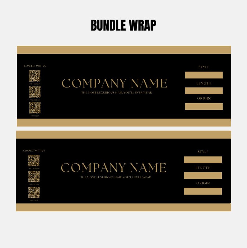 Hair Tag Template Bundle: Extension Hang Tags, Thank You Card (canva ...