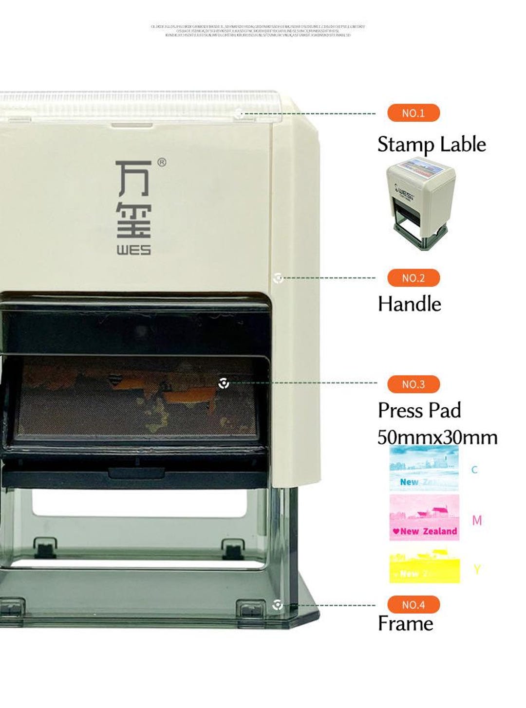 Customize Multi Color Stamp, Triple-color Stamps3-in-1 Retro Stamps ...