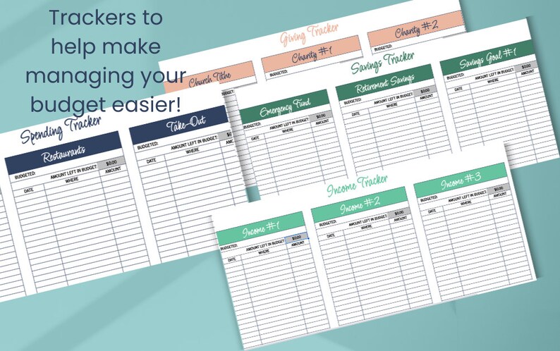 Monthly Budget Spreadsheet - Etsy