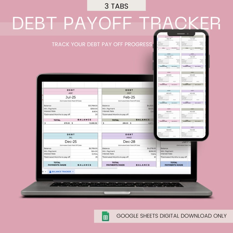 DEBT PAYOFF TRACKER - Etsy