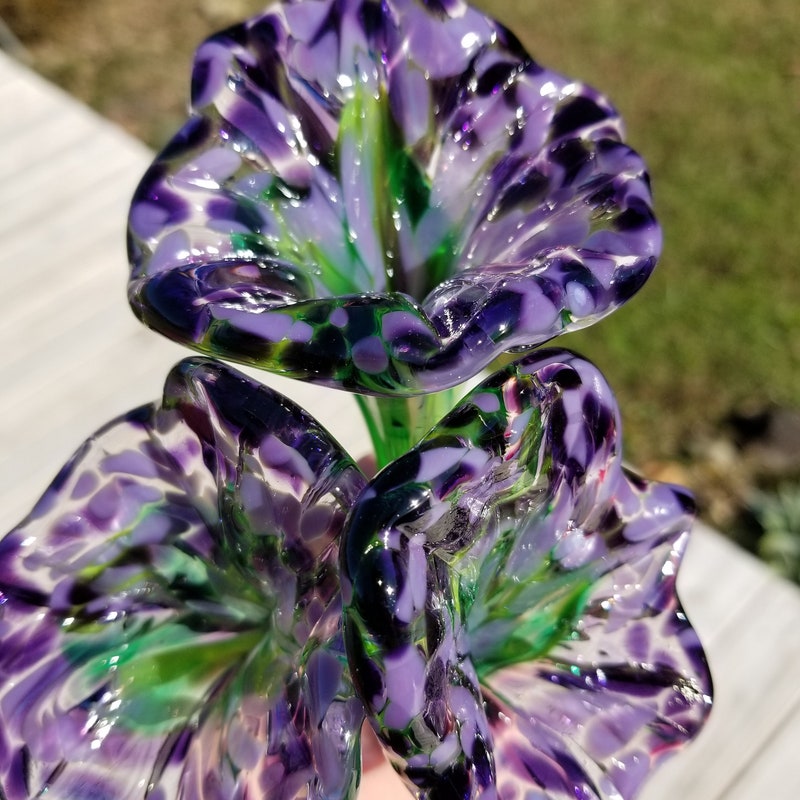 Blown Glass Flowers - Etsy