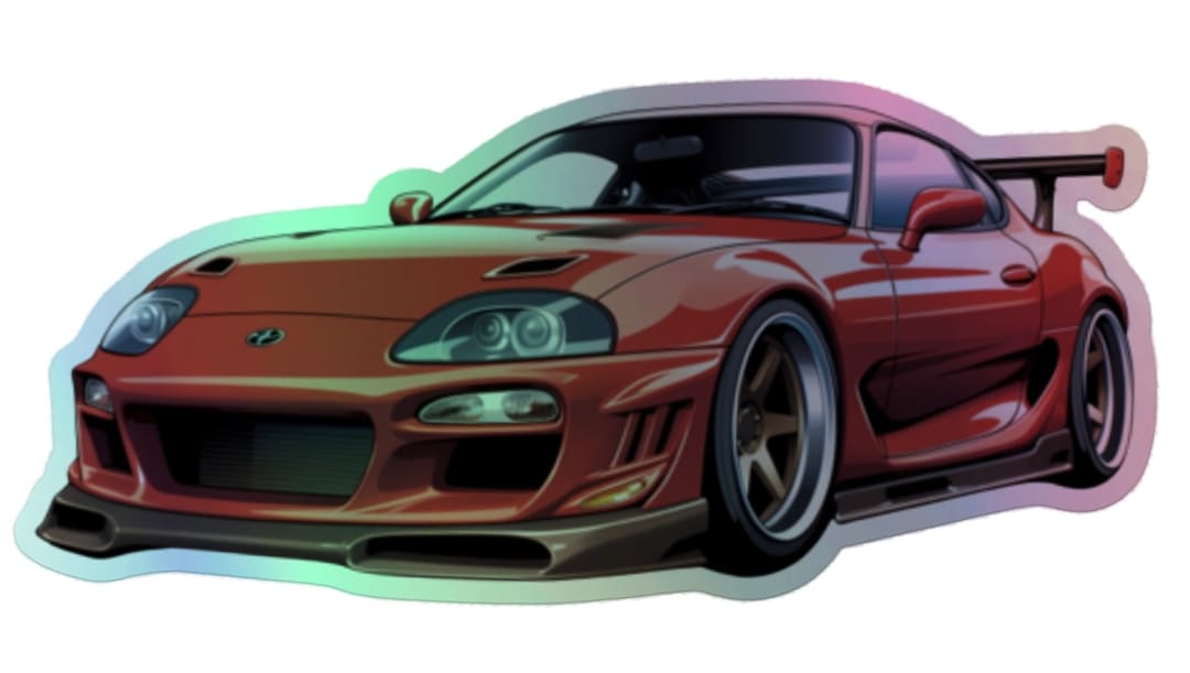 Toyota SUPRA MK4 Holographic Sticker Vinyl Decal 6 Inch - Etsy