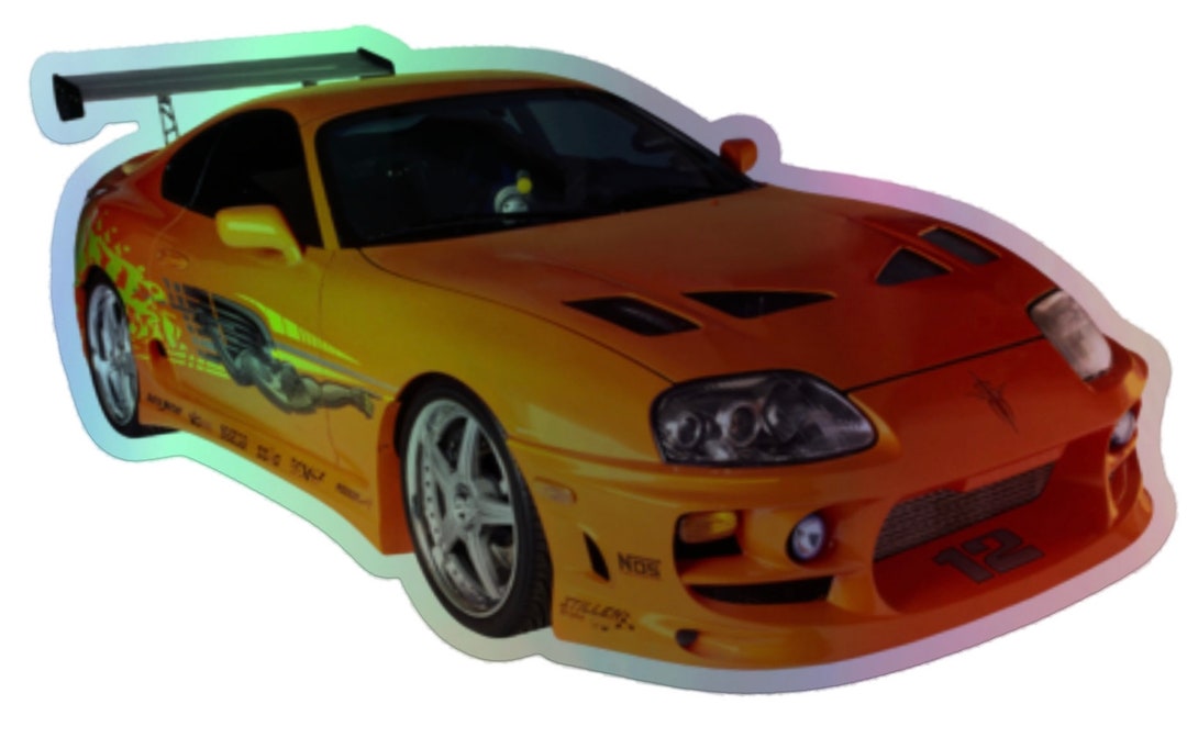 Toyota SUPRA MK4 FAST & FURIOUS Holographic Sticker Vinyl Decal 6 Inch ...