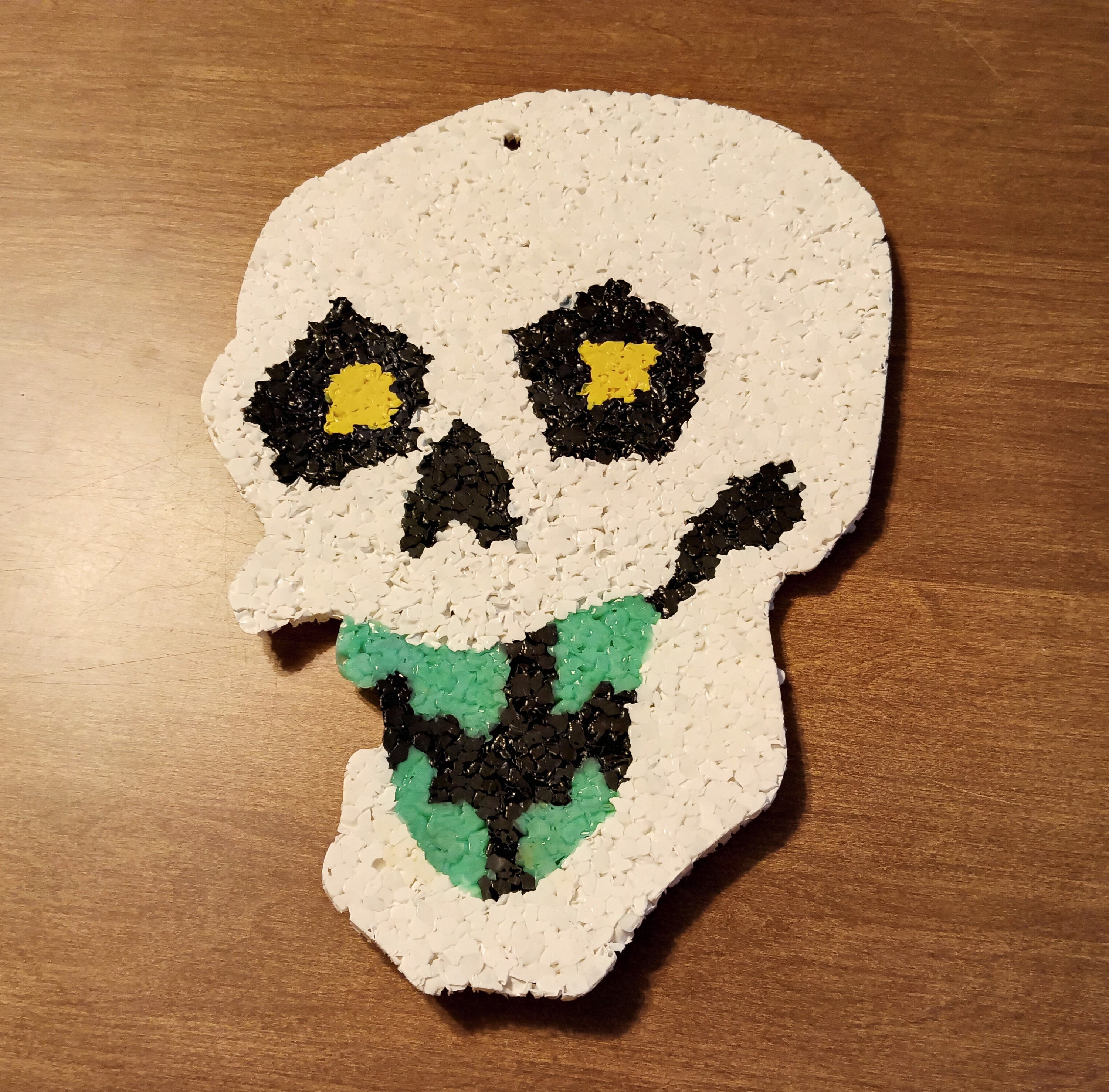 Vintage Halloween Skull Decor Popcorn Skull 70's Spooky Decor Vintage ...