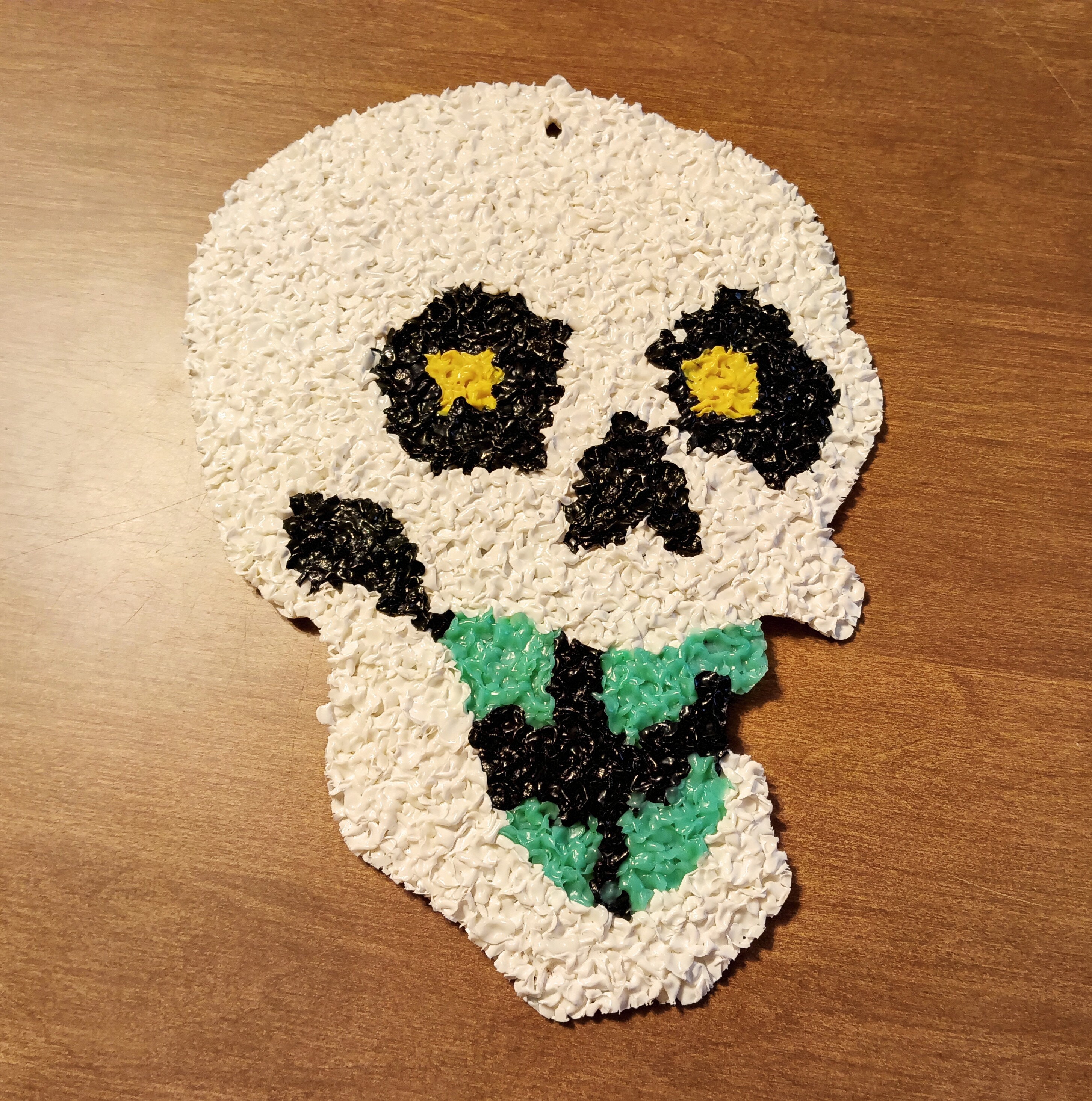 Vintage Halloween Skull Decor Popcorn Skull 70's Spooky Decor Vintage ...