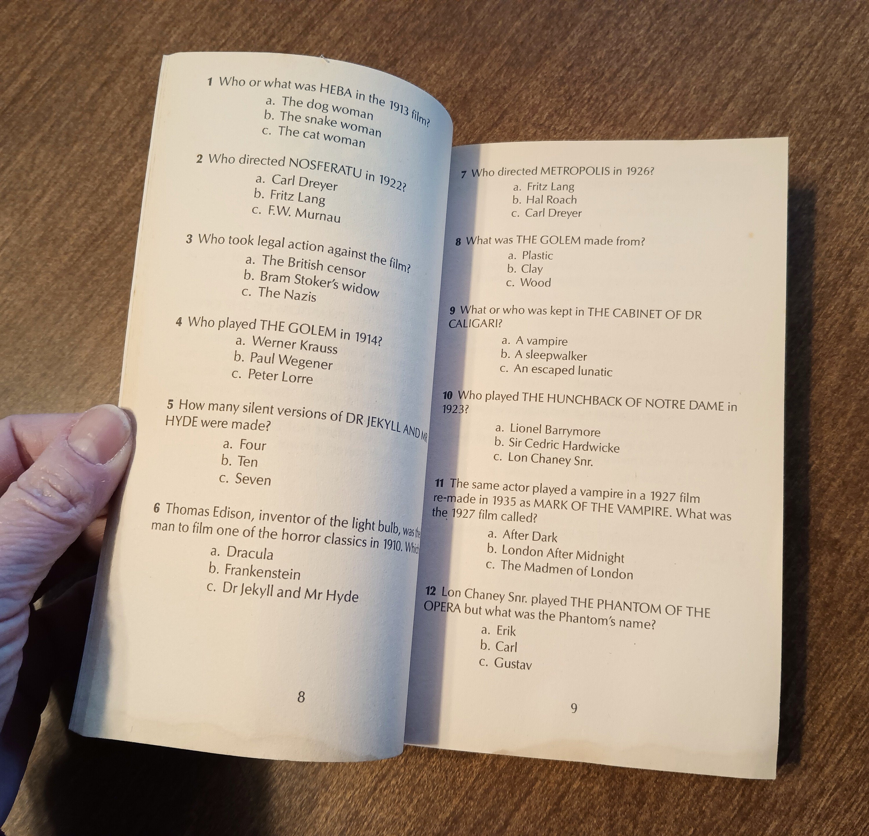 Vintage Book Shaun Hutson Horror Film Quiz Book 1991 Horror Movie Geek ...