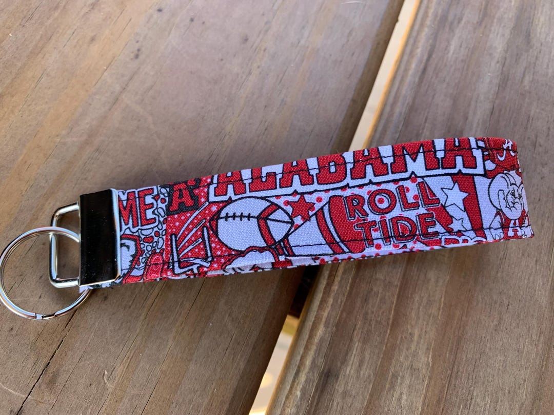 Licensed of University of Alabama Fabric -- Key Fob - Etsy
