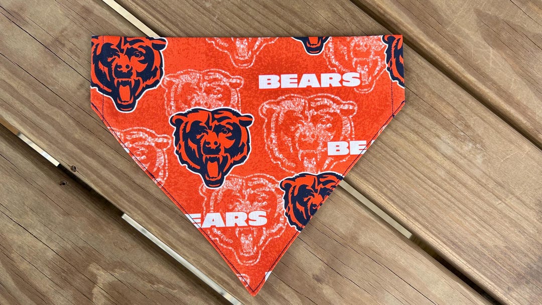 Slip-on Bandana Made From Licensed Chicago Bears Fabric - Etsy
