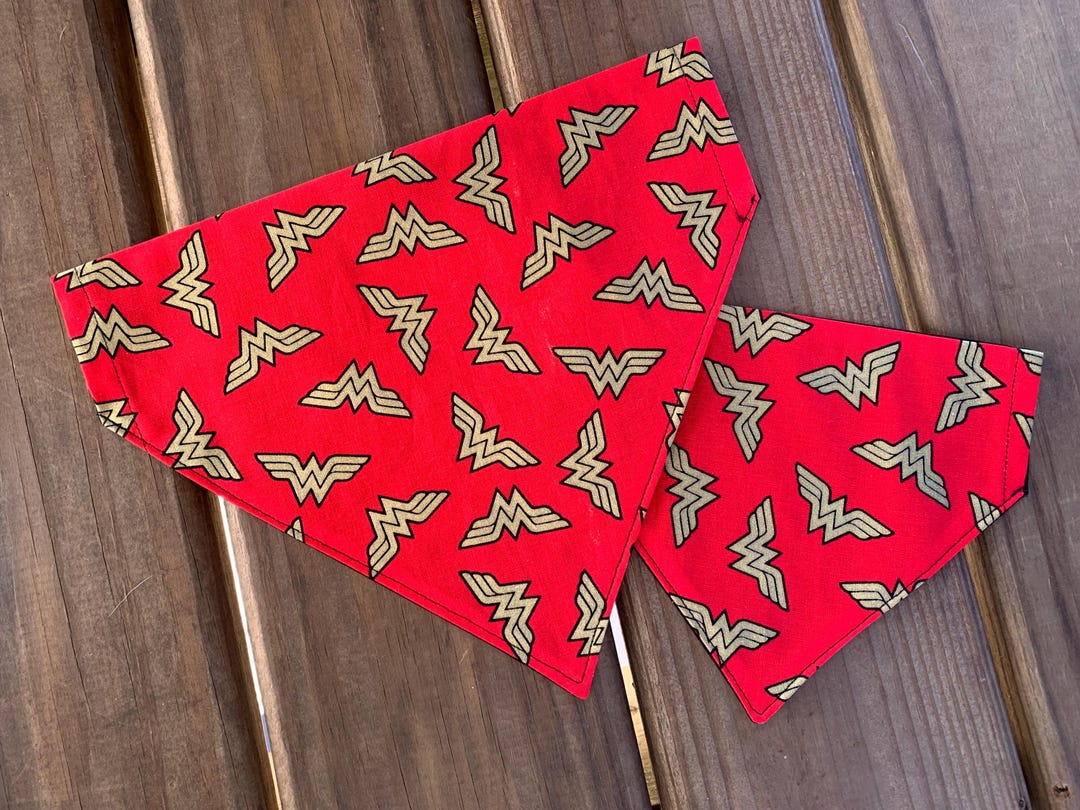 Licensed Wonder Woman Fabric -- Slip-on Bandana - Etsy