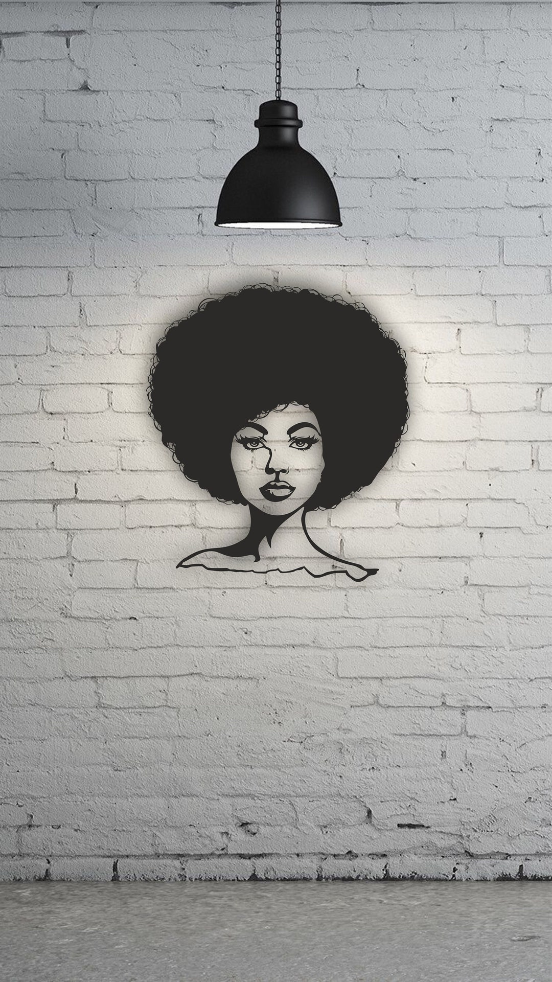 Metal Wall Art: African Woman Face, Matt Black Finish - Etsy