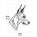 Metal Wall Decor Dobermann Geometry Dog Wall Art Wall Art Animal Wall ...