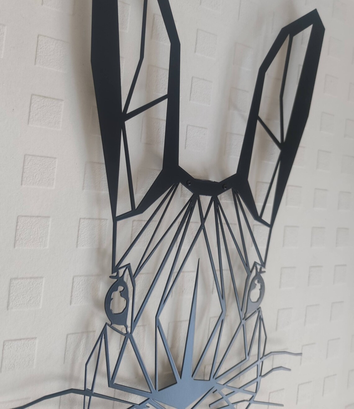 Rabbit Metal Wall Art Wildlife Sculpture Garden Ornament Rusty Metal ...