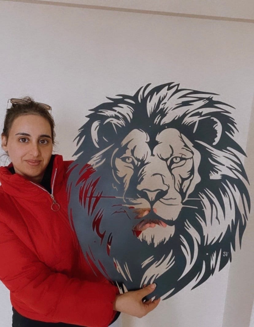 Metal Lion Wall Decor Gift Idea Animal Lover Lion Decor Chrismas Gift ...