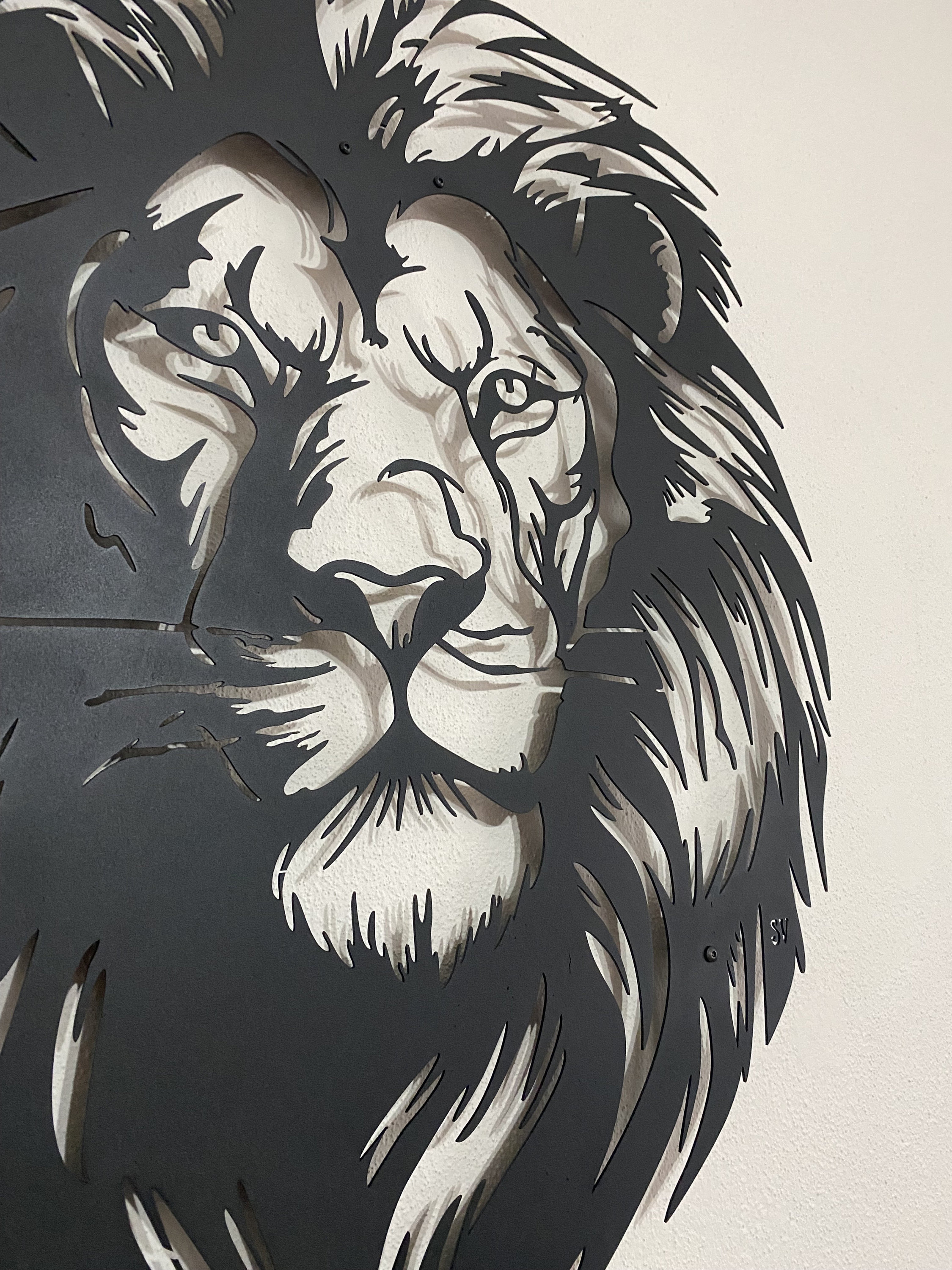 Metal Lion Wall Decor Gift Idea Animal Lover Lion Decor Chrismas Gift ...