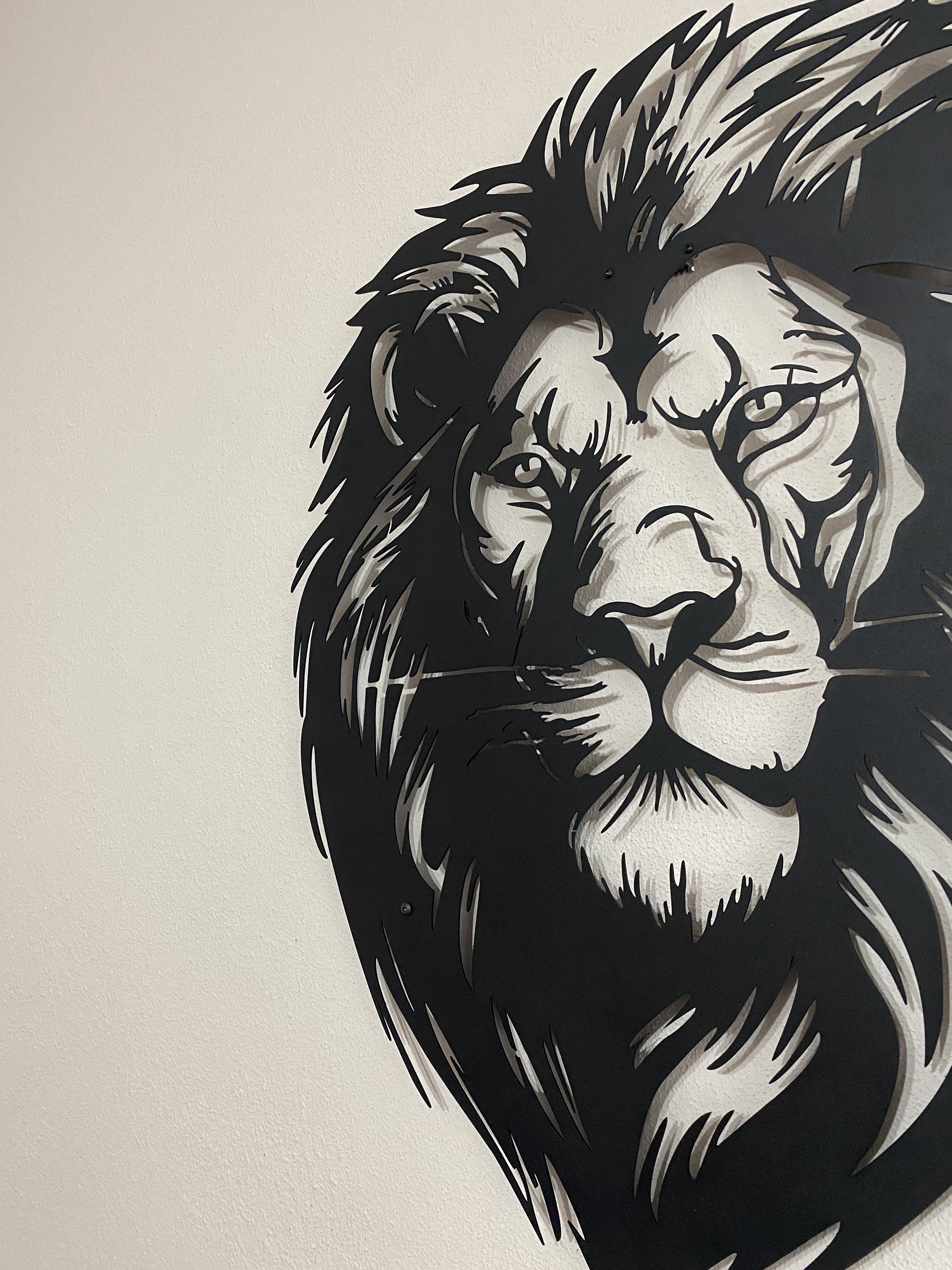 Metal Lion Wall Decor Gift Idea Animal Lover Lion Decor Chrismas Gift ...