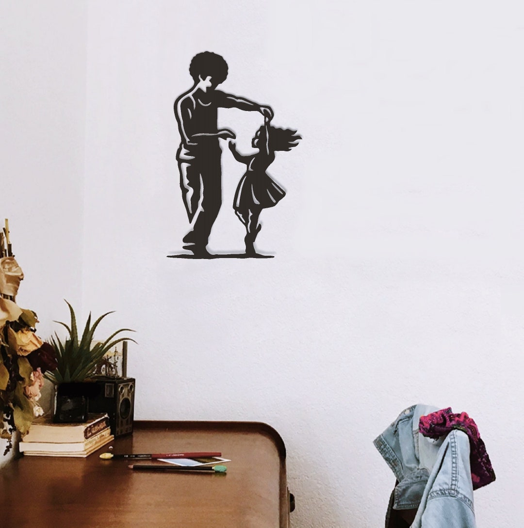 Swayme Metal Wall Decor , Dancer Wall Hanging Couples Dance Silhouette ...