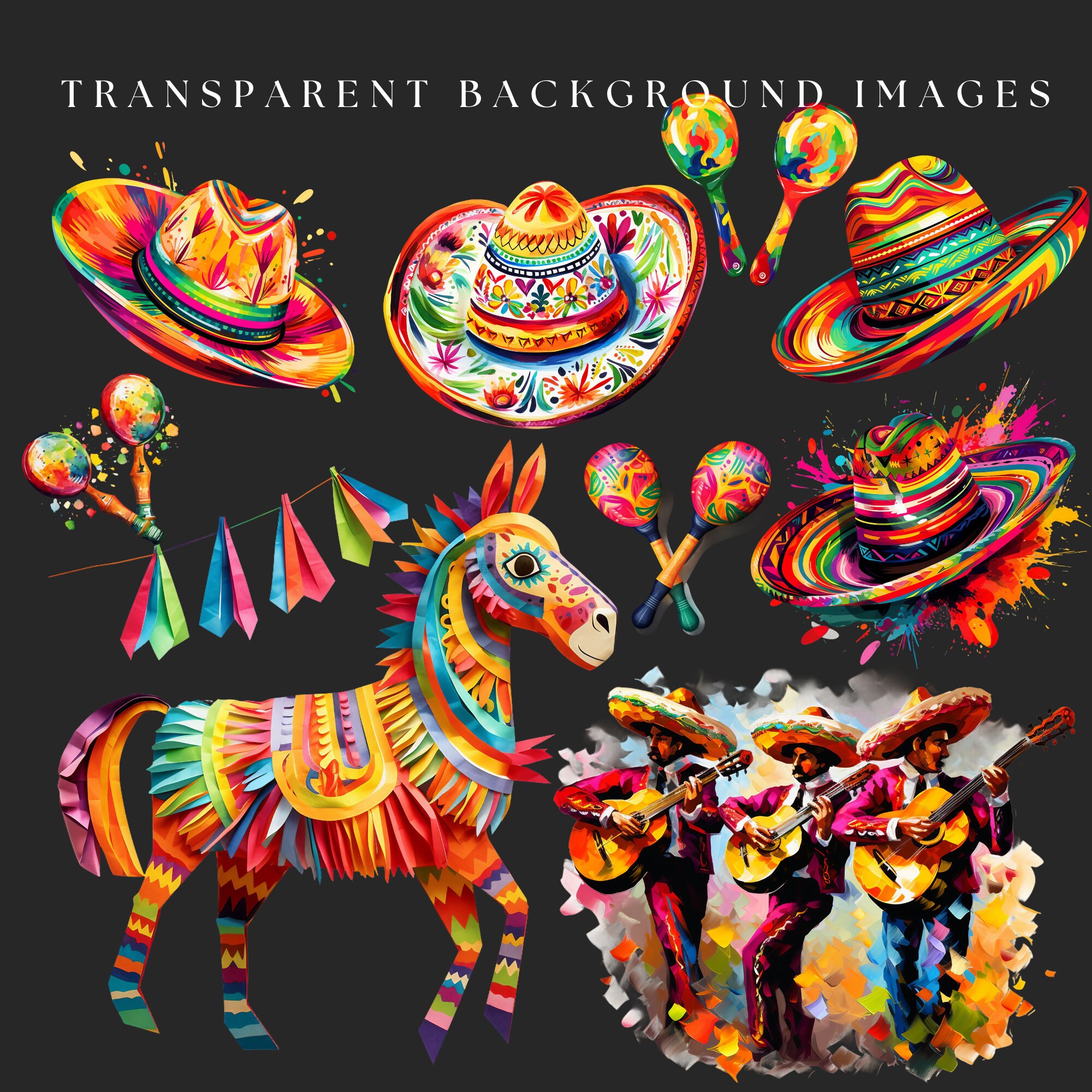 Cinco De Mayo Clipart Fiesta Digital Download Mexican Celebration ...