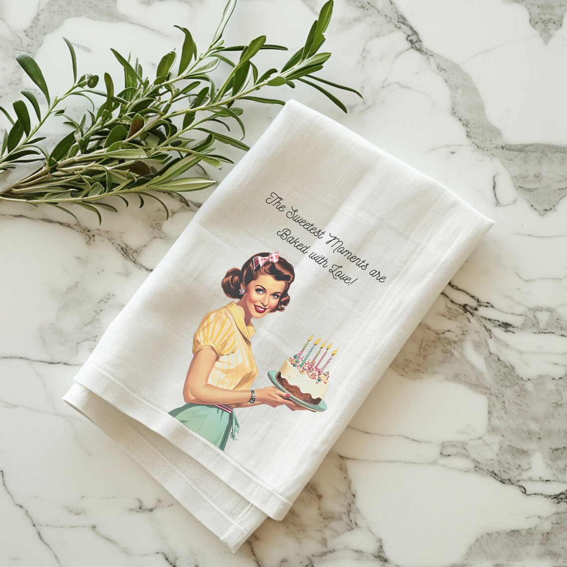 Vintage Birthday Clipart Retro Birthday Cake Image 300 DPI 50s Lady ...