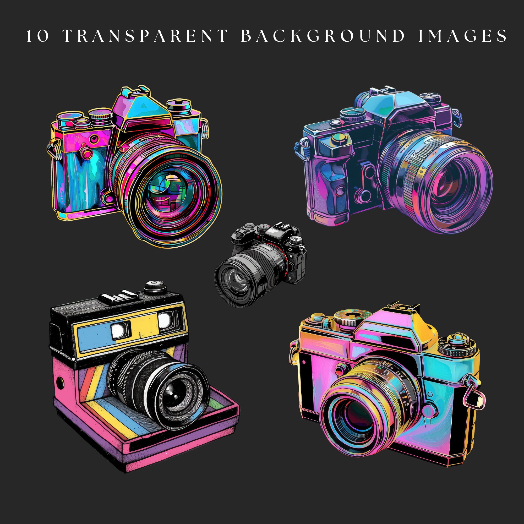 Colorful Camera Clipart - Photographer Graphic Photo Art Picture Taking ...