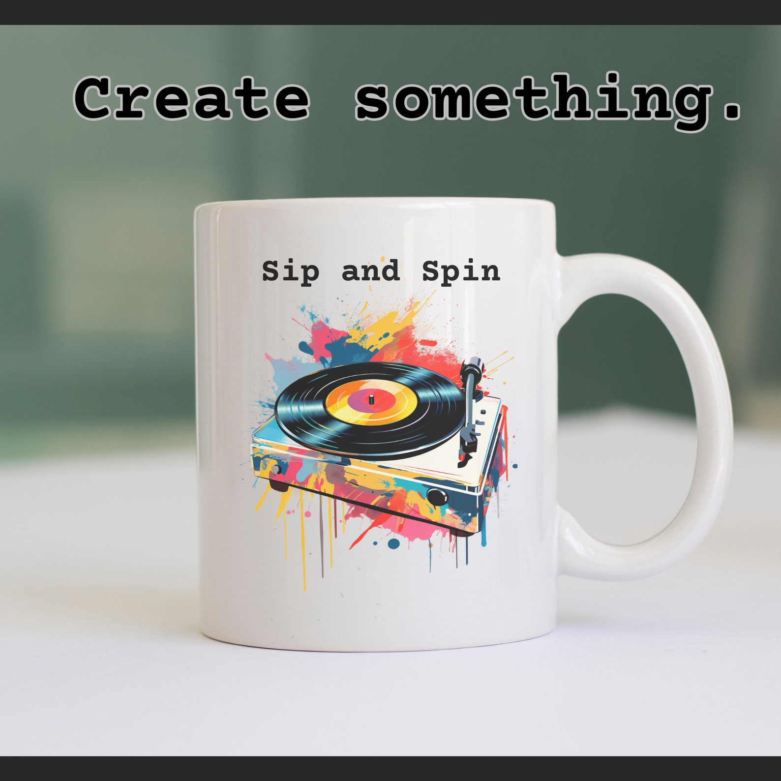 Vinyl Record Player Clipart Colorful Record Player Dollar Deal Instant ...