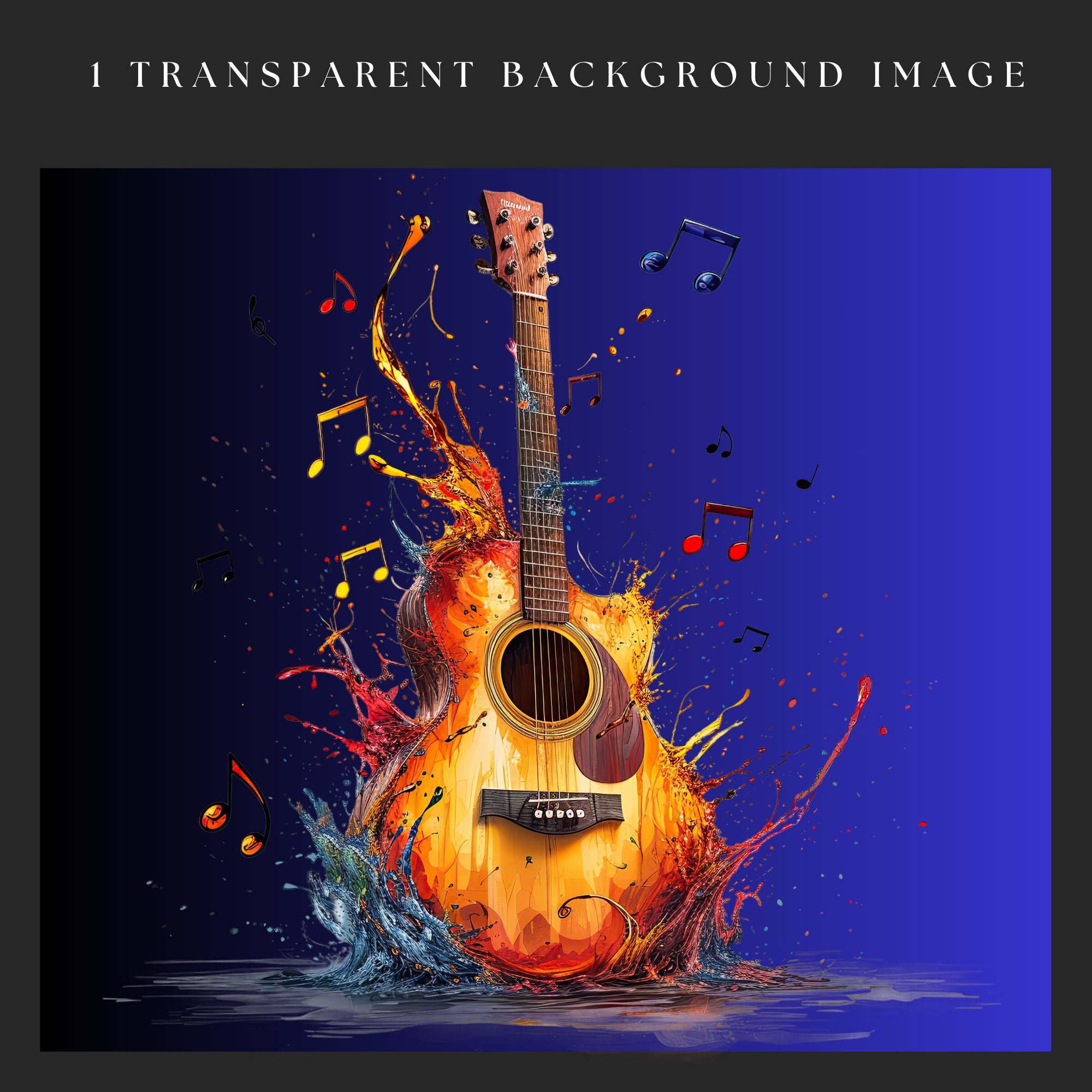 Guitar Melodies Clipart Acoustic Guitar Graphic Musical PNG Musical ...