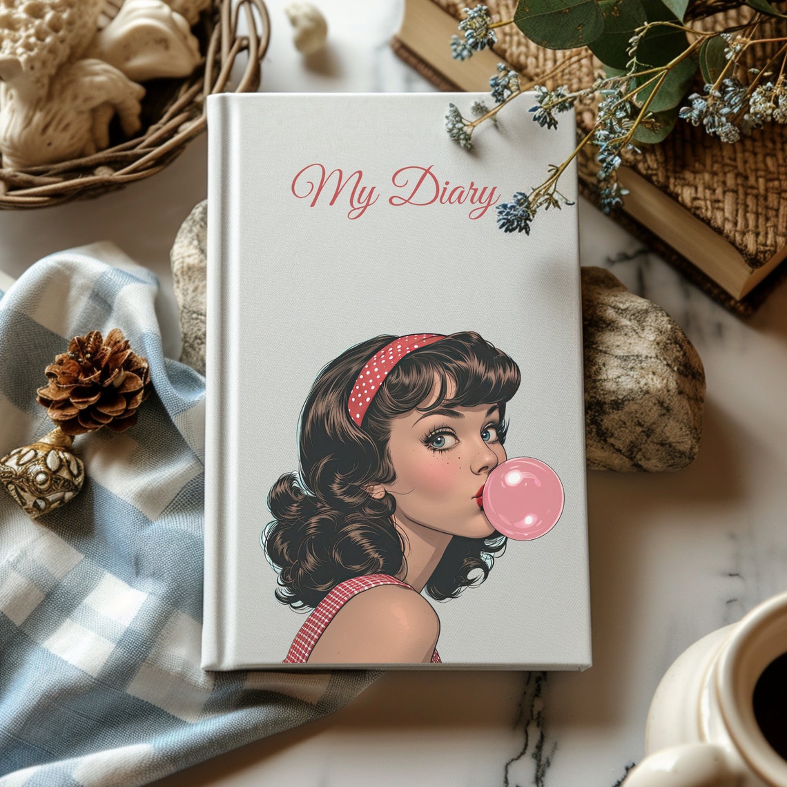 Bubblegum Babe Clipart Rockabilly Retro Woman Image Vintage 50s Girl ...
