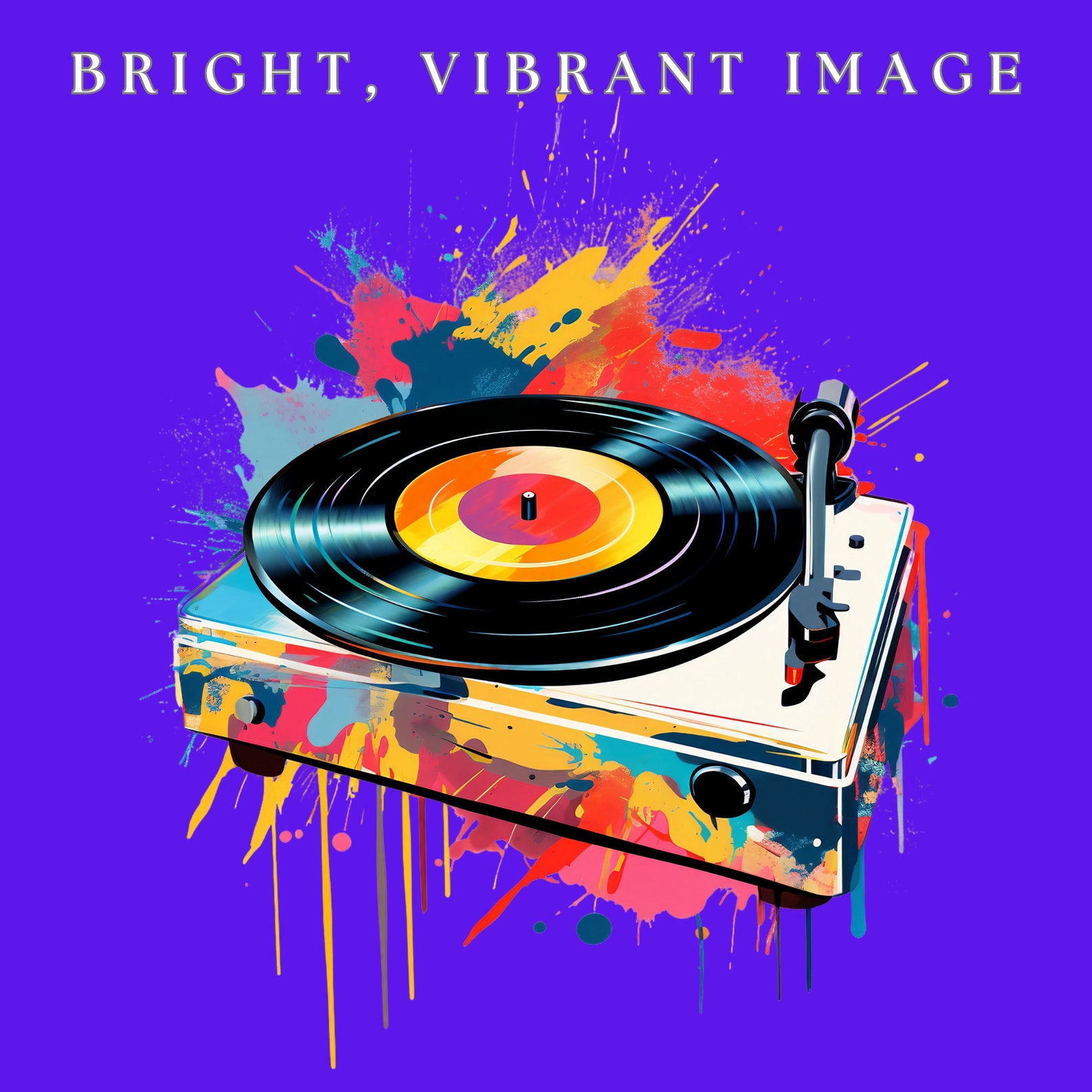 Vinyl Record Player Clipart Colorful Record Player Dollar Deal Instant ...