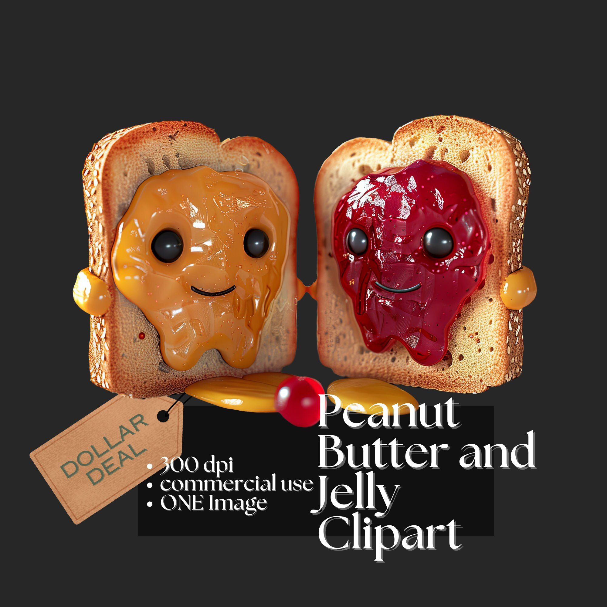 Peanut Butter and Jelly Clipart - You're the Peanut Butter to My Jelly ...