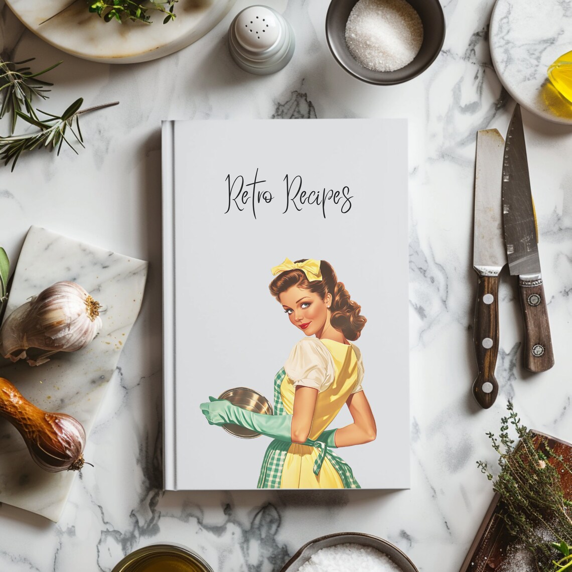 Dish Duty Diva Clipart Retro Kitchen Image 300 DPI 50s 60s Lady Vintage ...