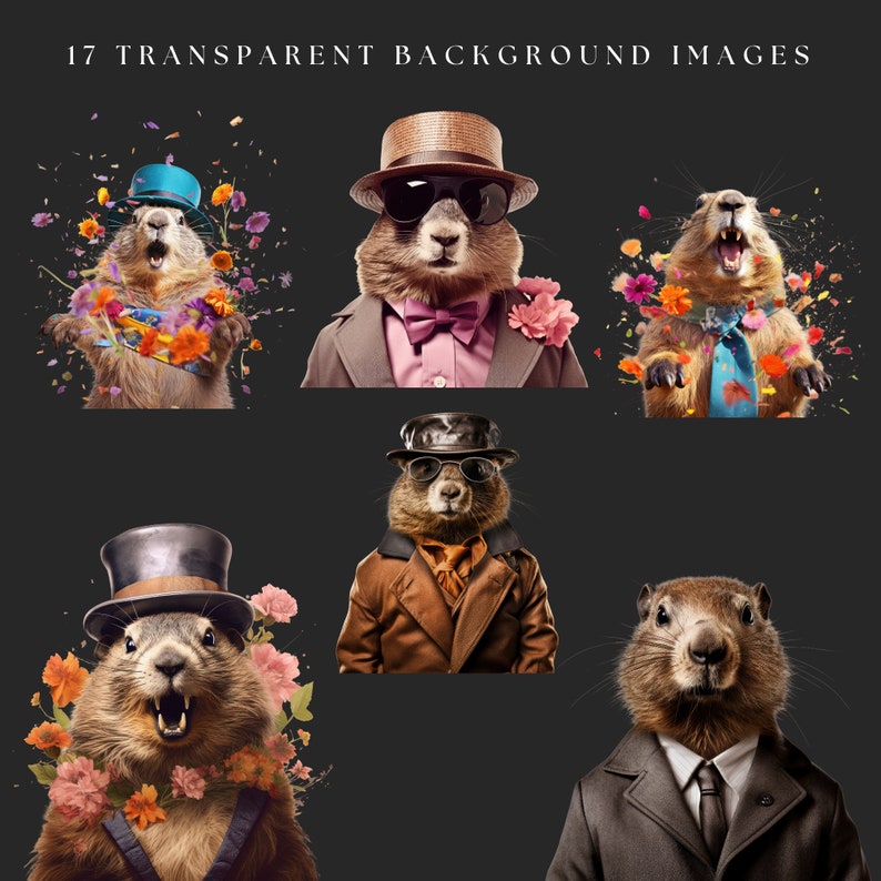 Groundhog Day Woodchuck Clipart Instant Download 300 Dpi - Etsy
