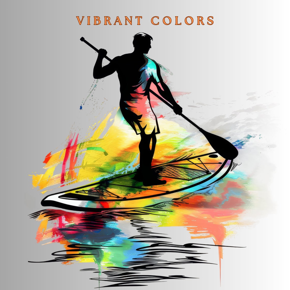 Paddle Boarding Clipart - Summer Surfing Stand up Paddle Board Graphic ...