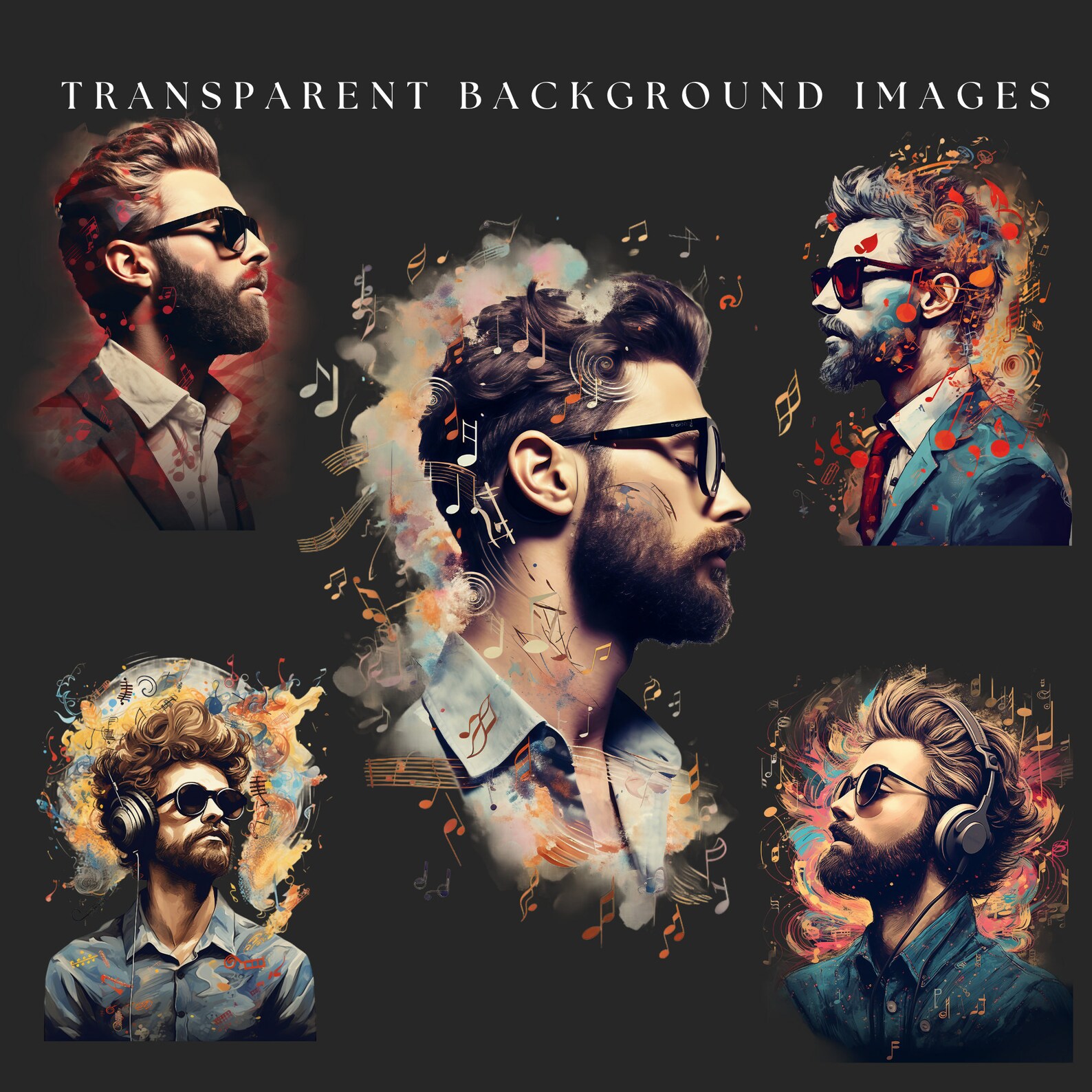 Vintage Music Clipart Retro Vinyl Records Retro Microphone PNG Musician ...