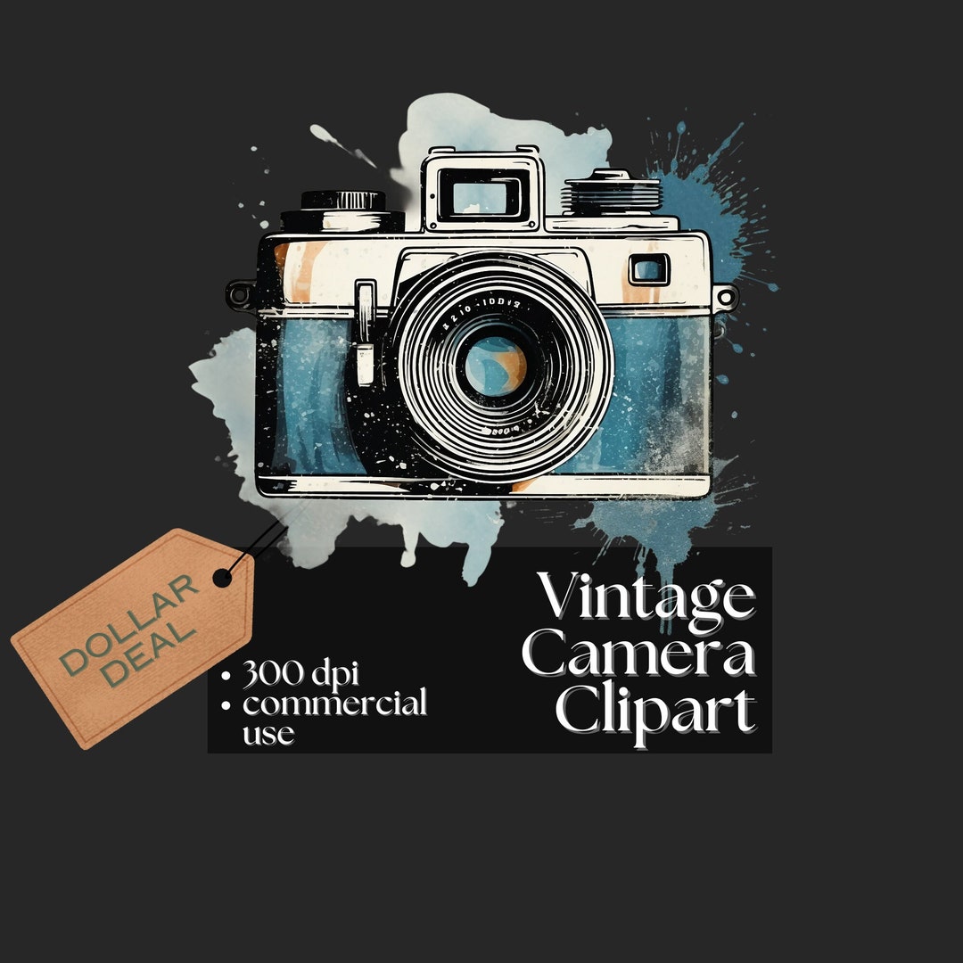 Vintage Camera Clipart Photography Hipster Clipart Dollar Deal Retro ...