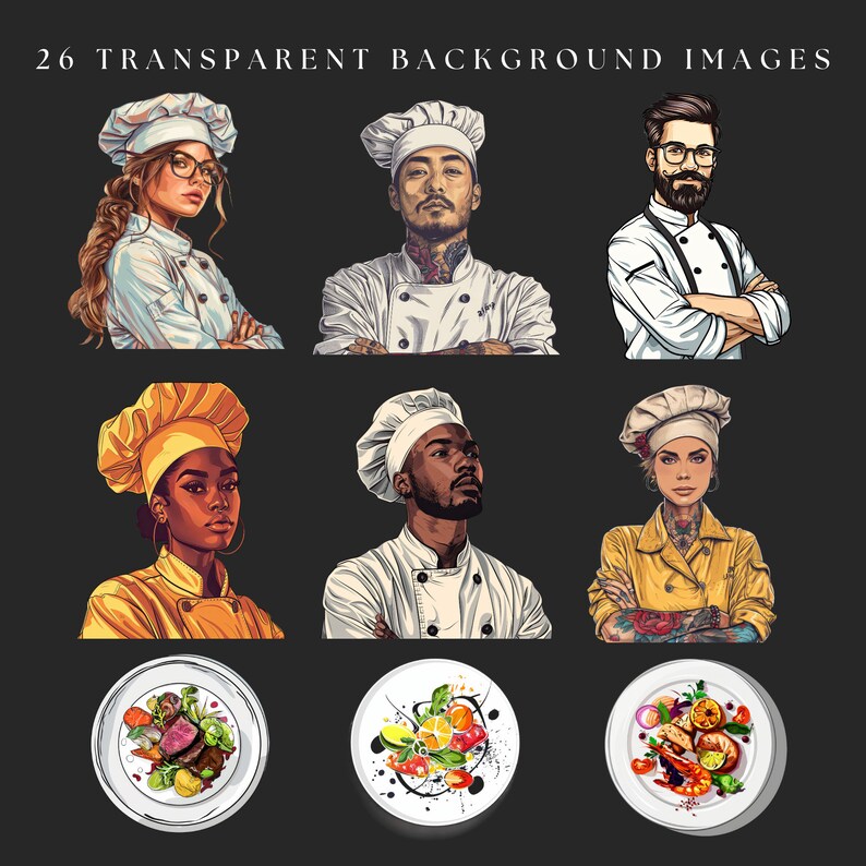 Chef Clipart - Culinary Master Graphics Cooking Kitchen Food Culinary ...